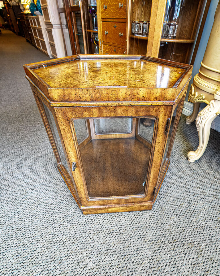 Octagonal Curio Table | New England Home Furniture Consignment
